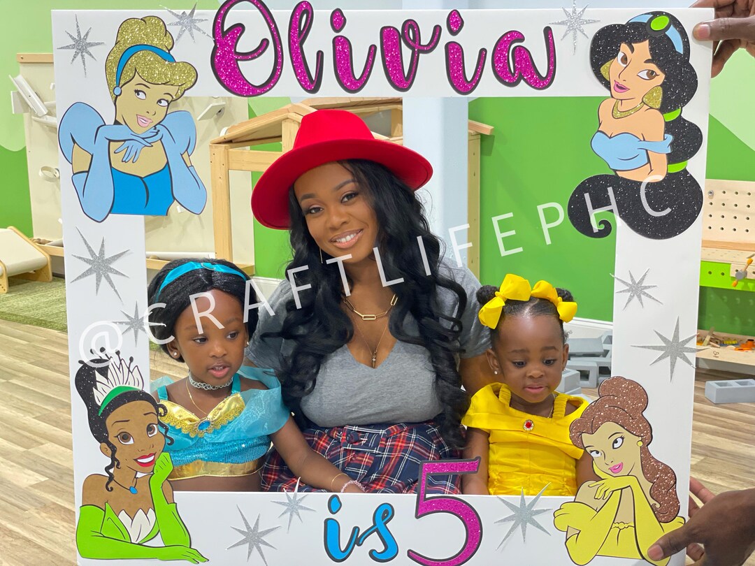 Cinderella Photo Frame Props. Princess Jasmine, Princess Tiana ...