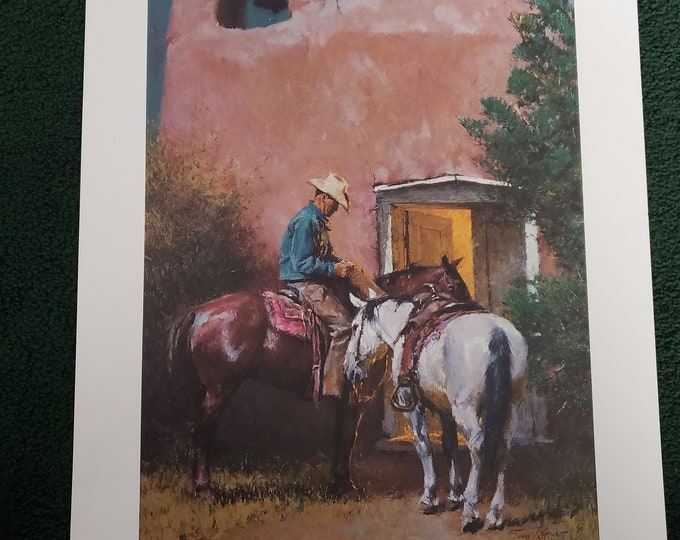 Visitation by Tom Ryan Cowboy Artist Signed and Numbered Western and ...