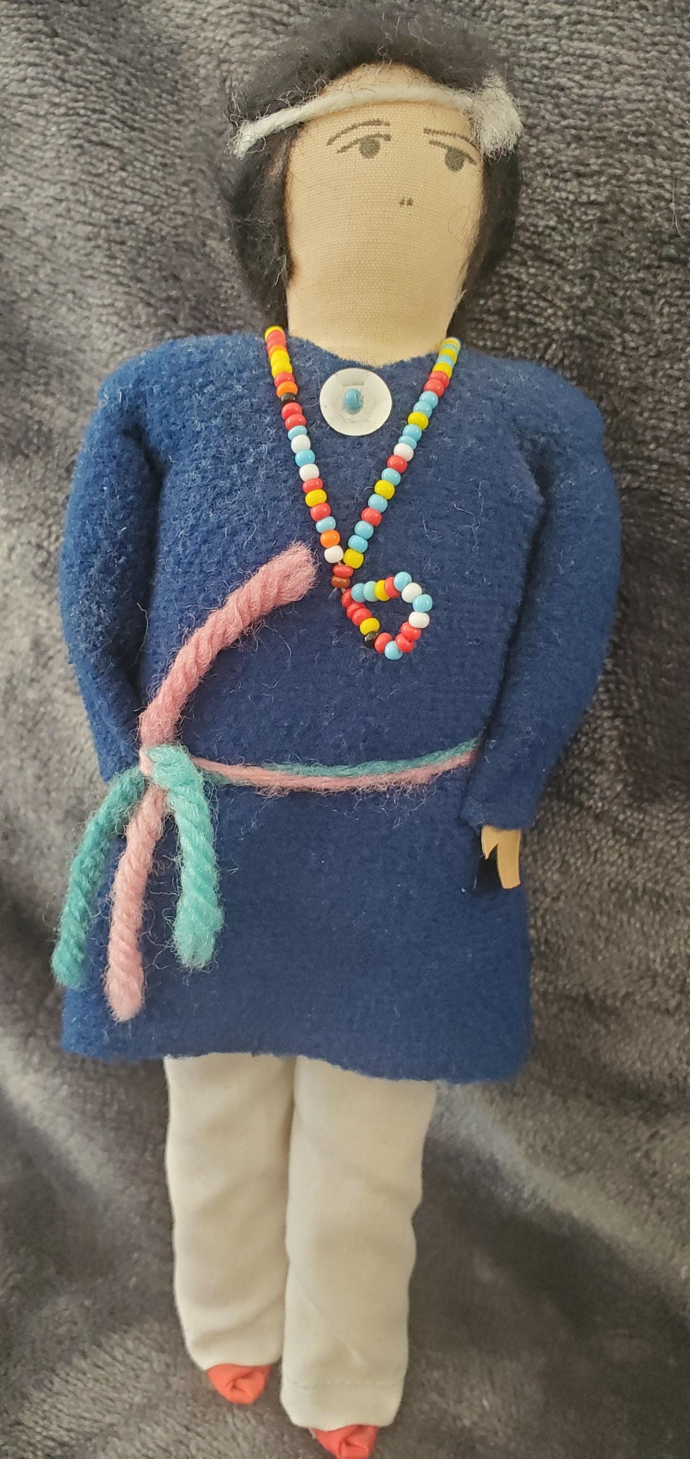 Doll Navajo Native American Male Doll. Handmade Traditional Dress. 6 ...