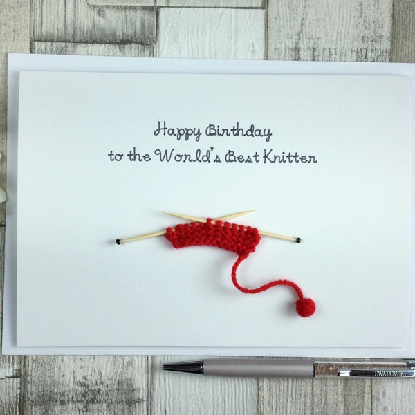 Knitted Card - Etsy