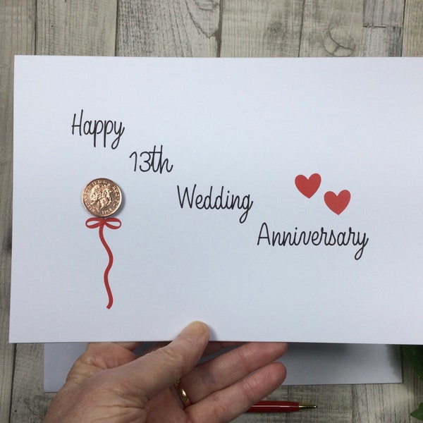 Card With Lace 13th Anniversary - Etsy UK