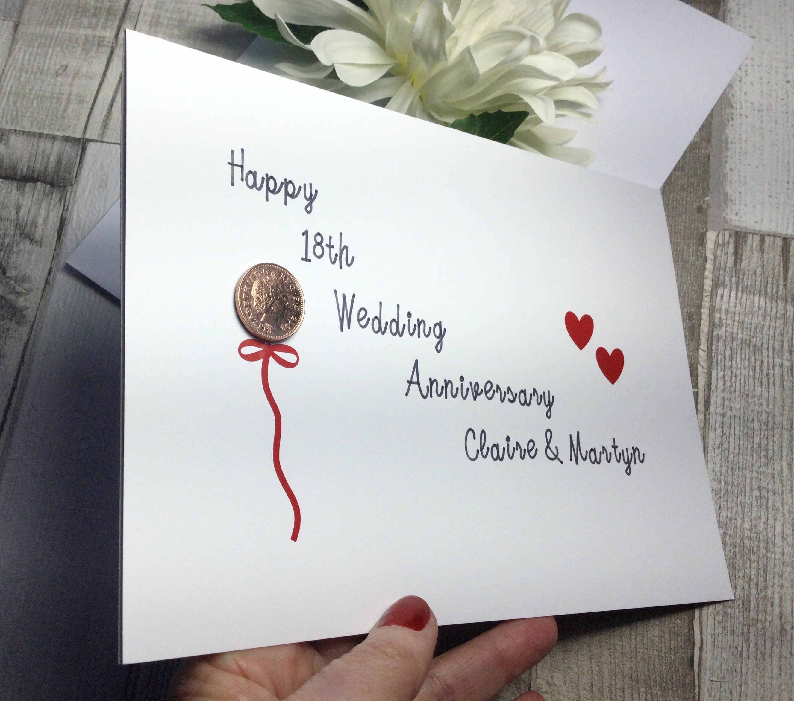 18th Anniversary Card - Etsy