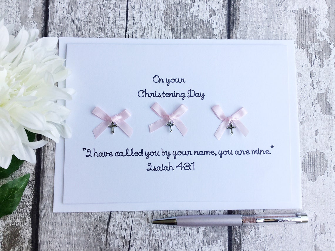 Girls Christening Card - Etsy