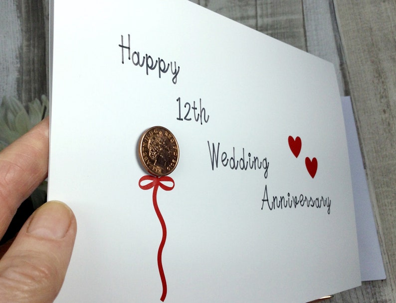 12th Anniversary Card - Etsy