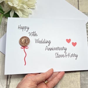 16th Anniversary Card - Etsy