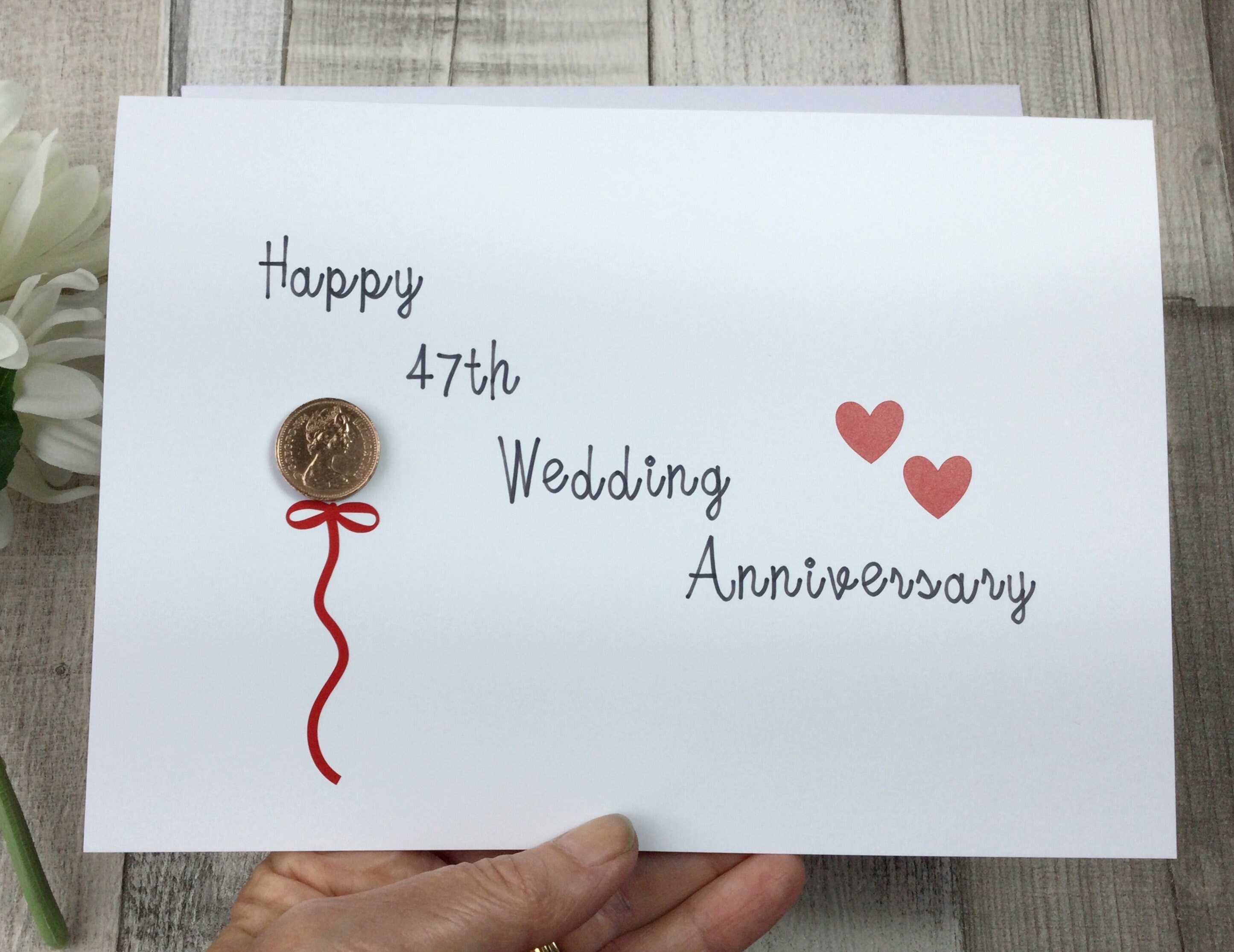 47th Anniversary Card | Etsy
