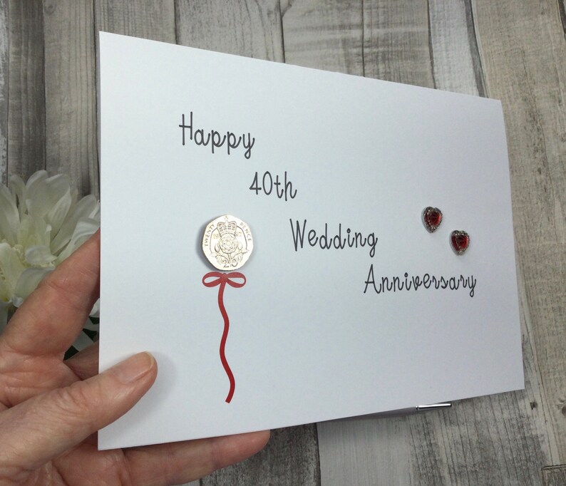 40th Anniversary Card | Etsy