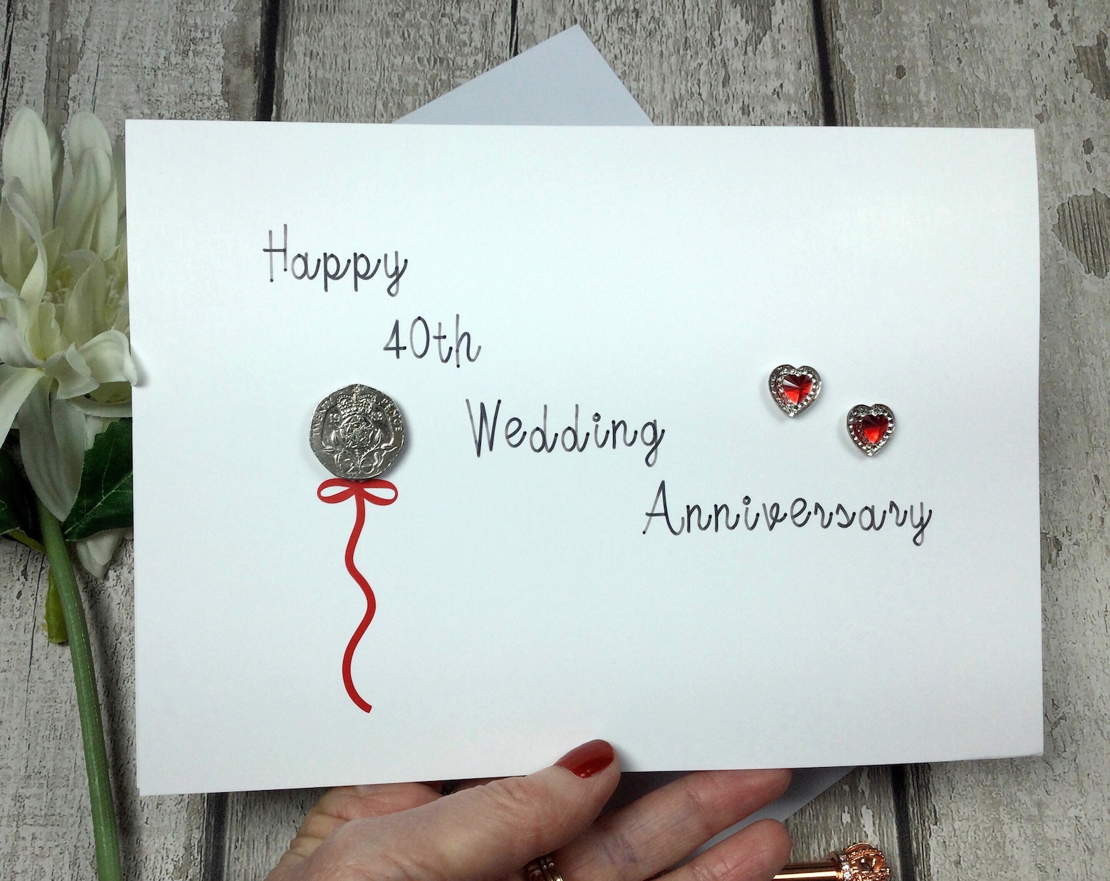 40th Anniversary Card - Etsy