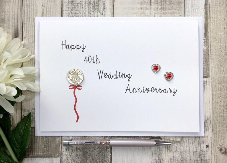 40th Anniversary Card | Etsy