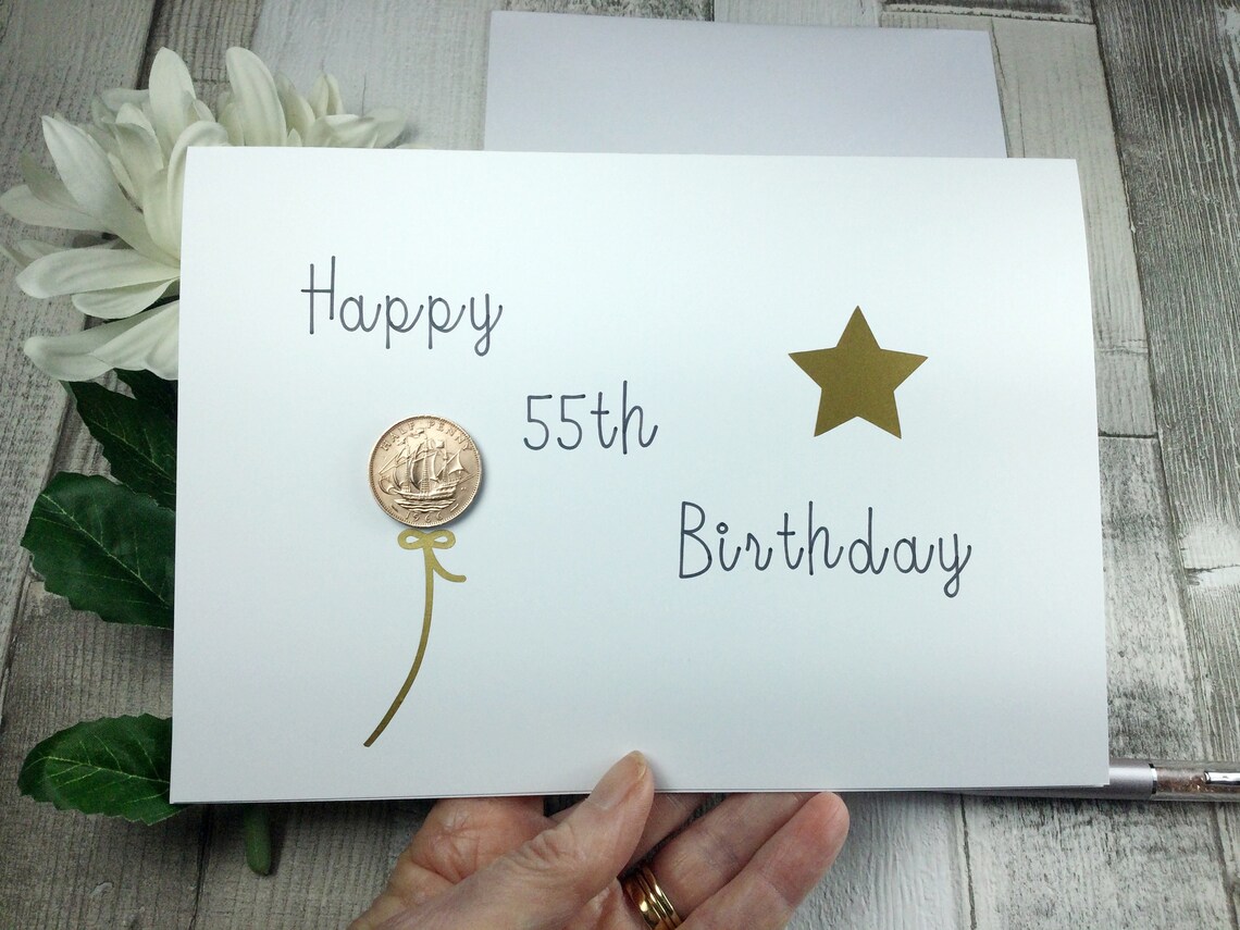 55th Birthday Card | Etsy UK