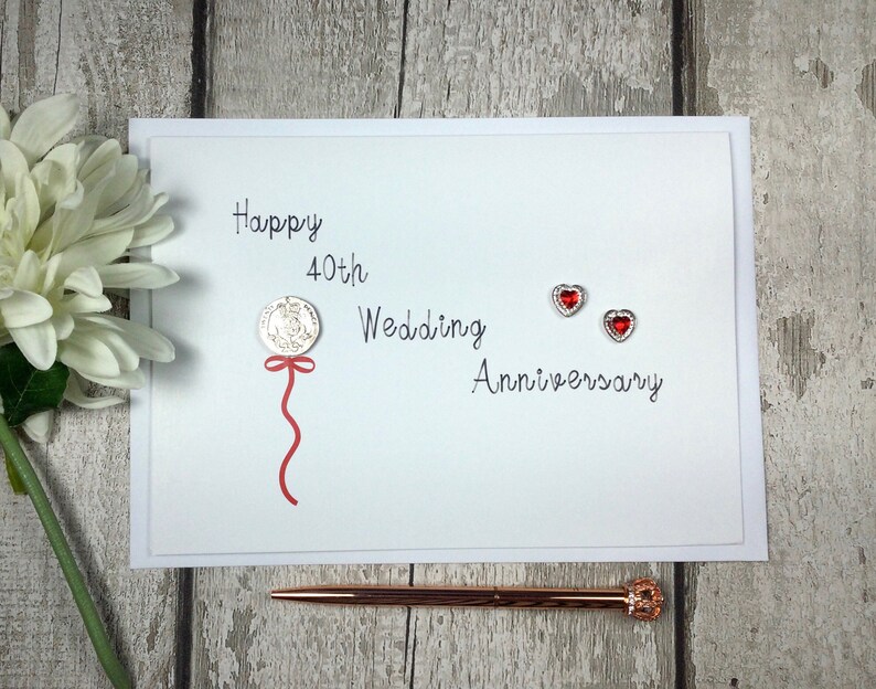 40th Anniversary Card - Etsy