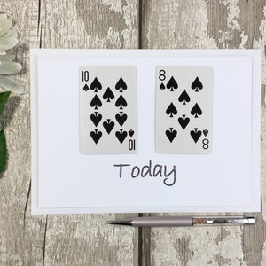 18th Birthday Card of Playing Cards - Etsy