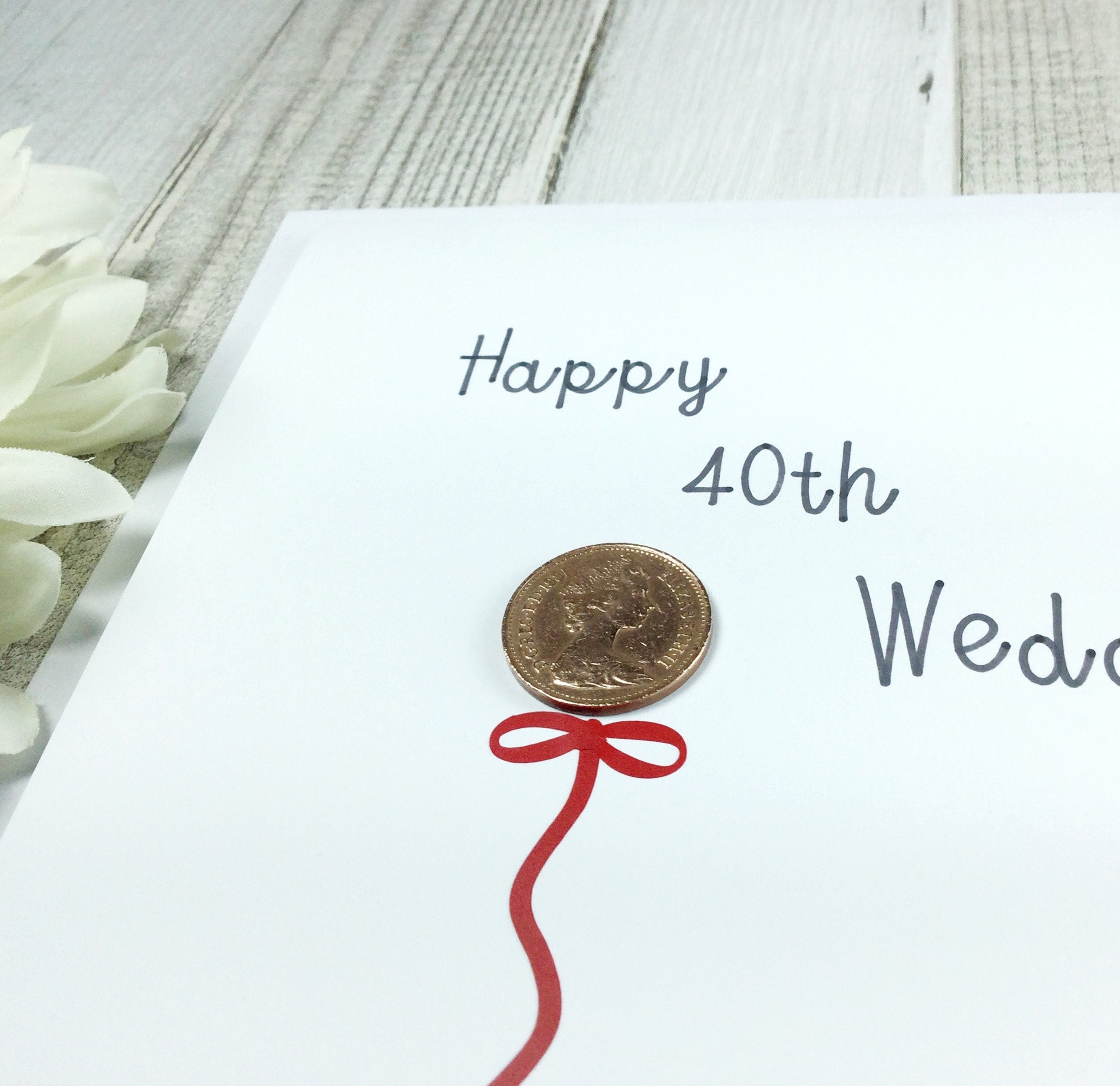 40th Anniversary Card | Etsy