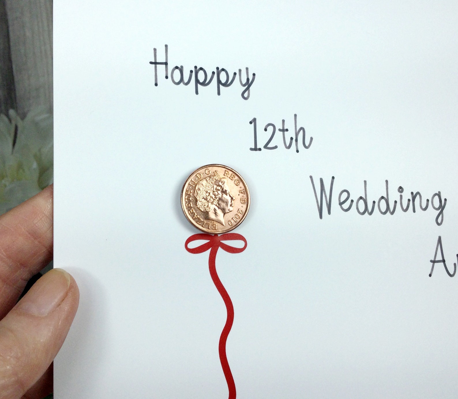 12th Anniversary Card - Etsy