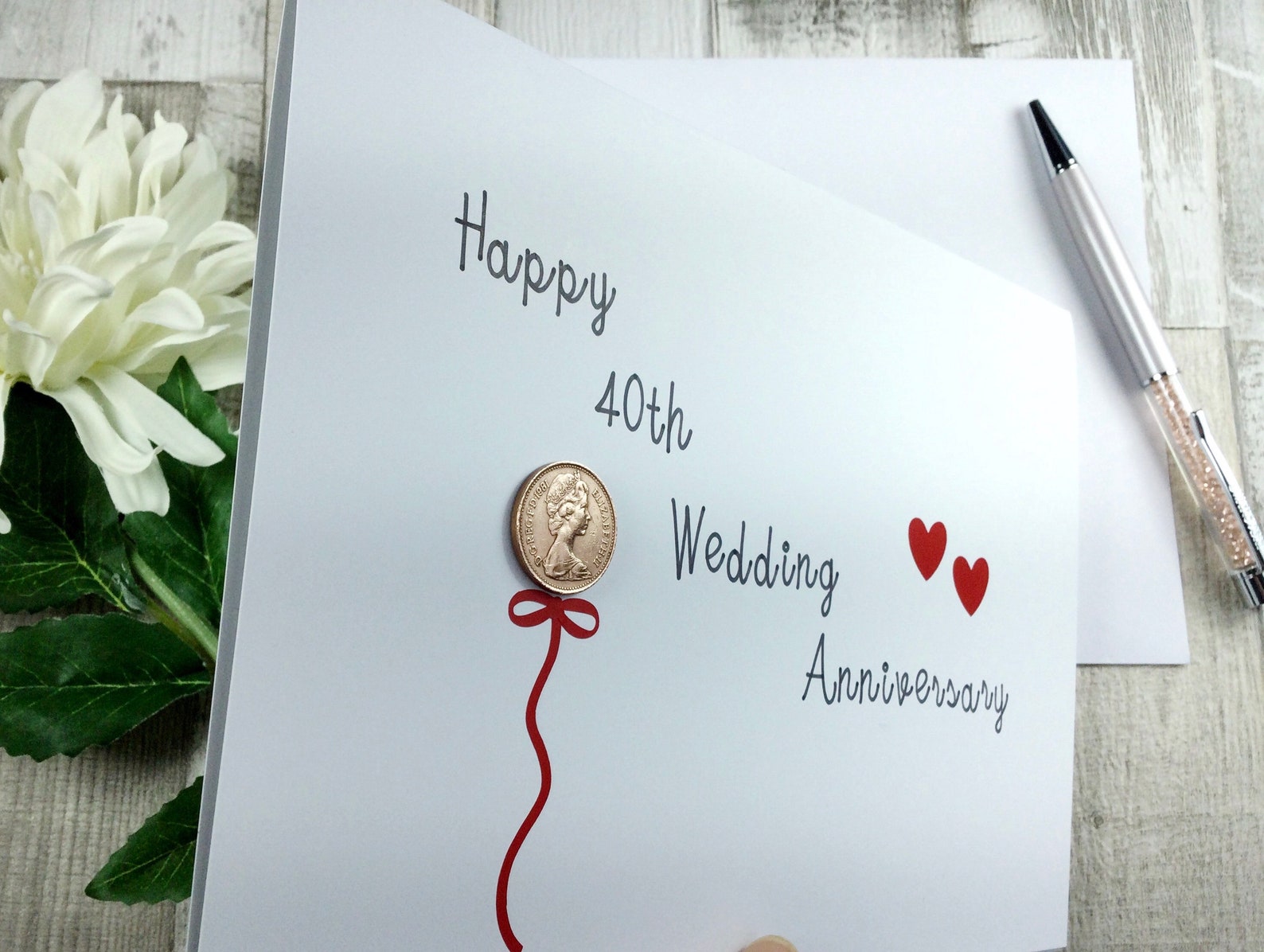 40th Anniversary Card | Etsy