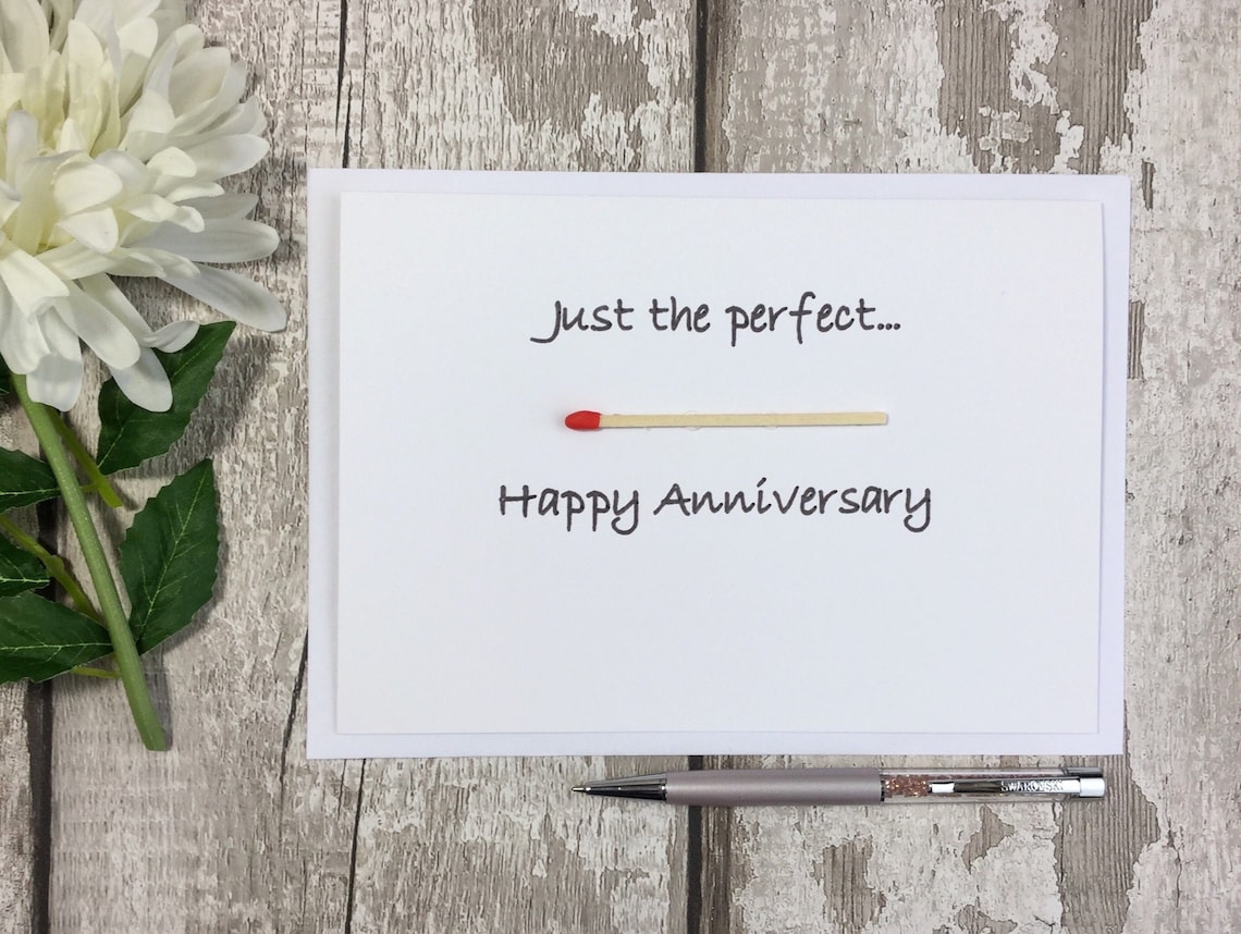 Perfect Match Anniversary Card - Etsy