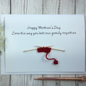 Knitted Mother’s Day Card - Etsy