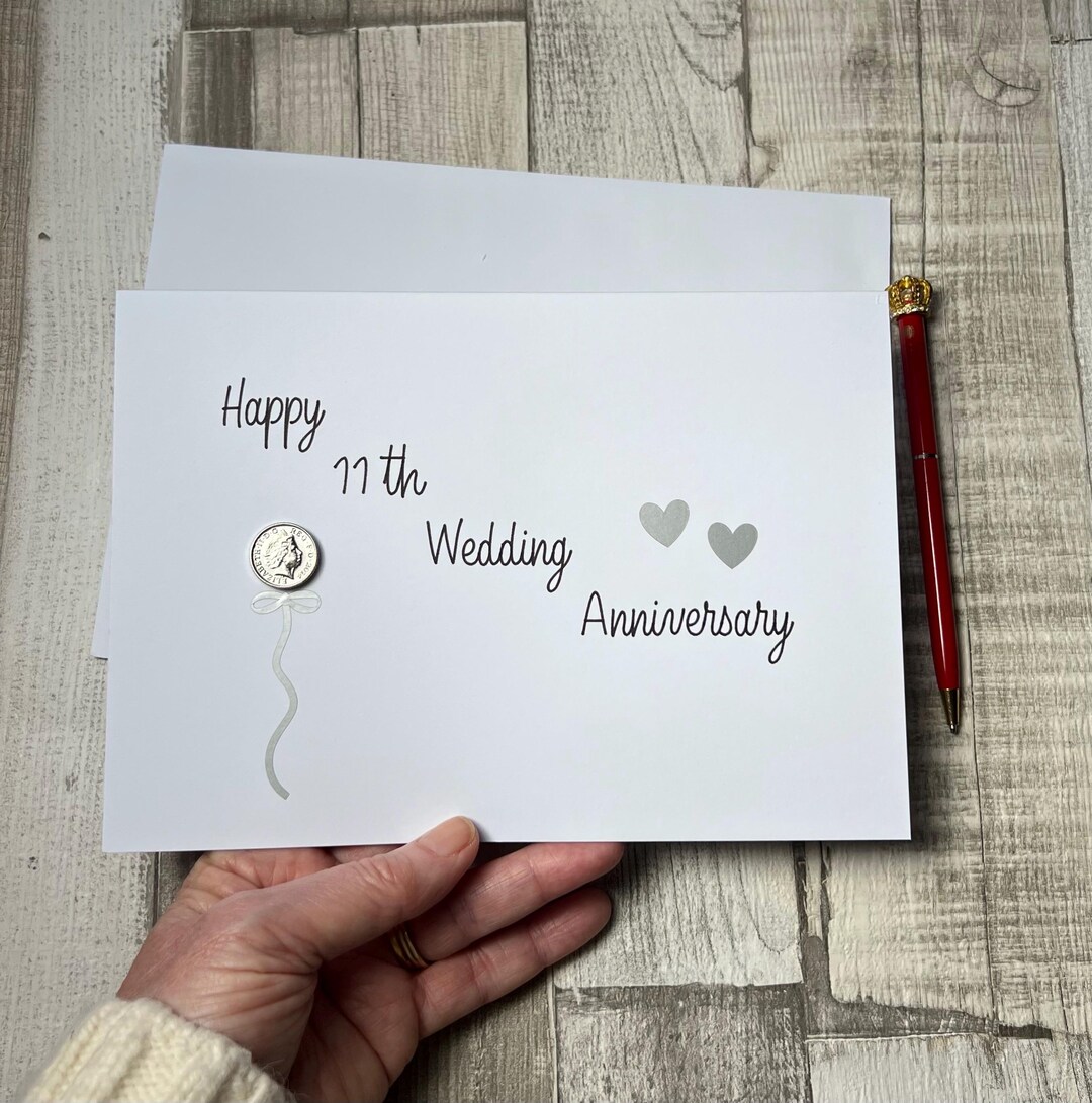 11th Anniversary Card - Etsy