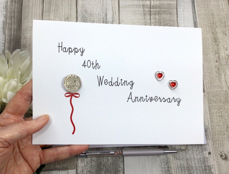 40th Anniversary Card | Etsy