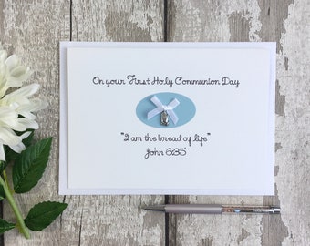 First Communion Card, Pop up Card First Communion, Boy First Communion ...