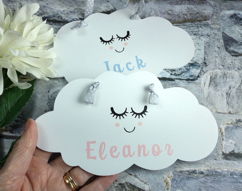 Personalised Cloud Sign for Baby Girl - Etsy UK