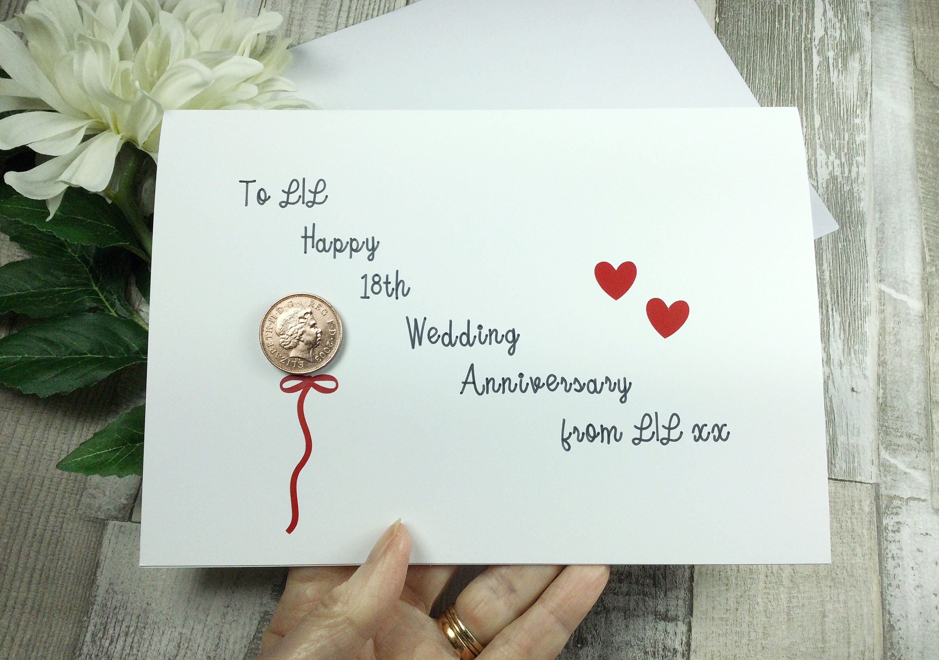 18th Anniversary Card | Etsy