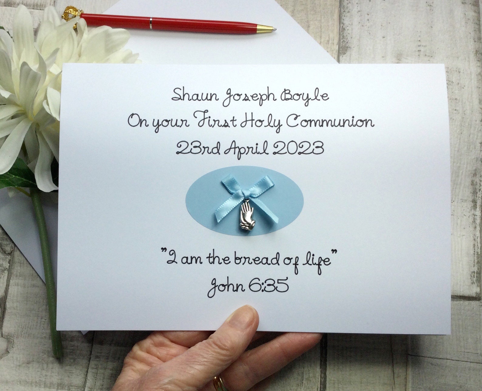 First Holy Communion Card for a Boy - Etsy