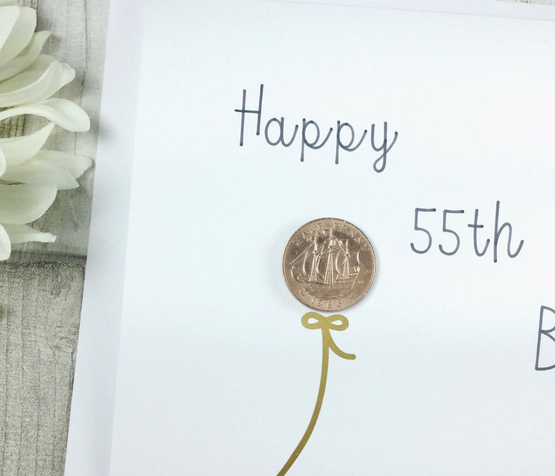 55th Birthday Card | Etsy UK
