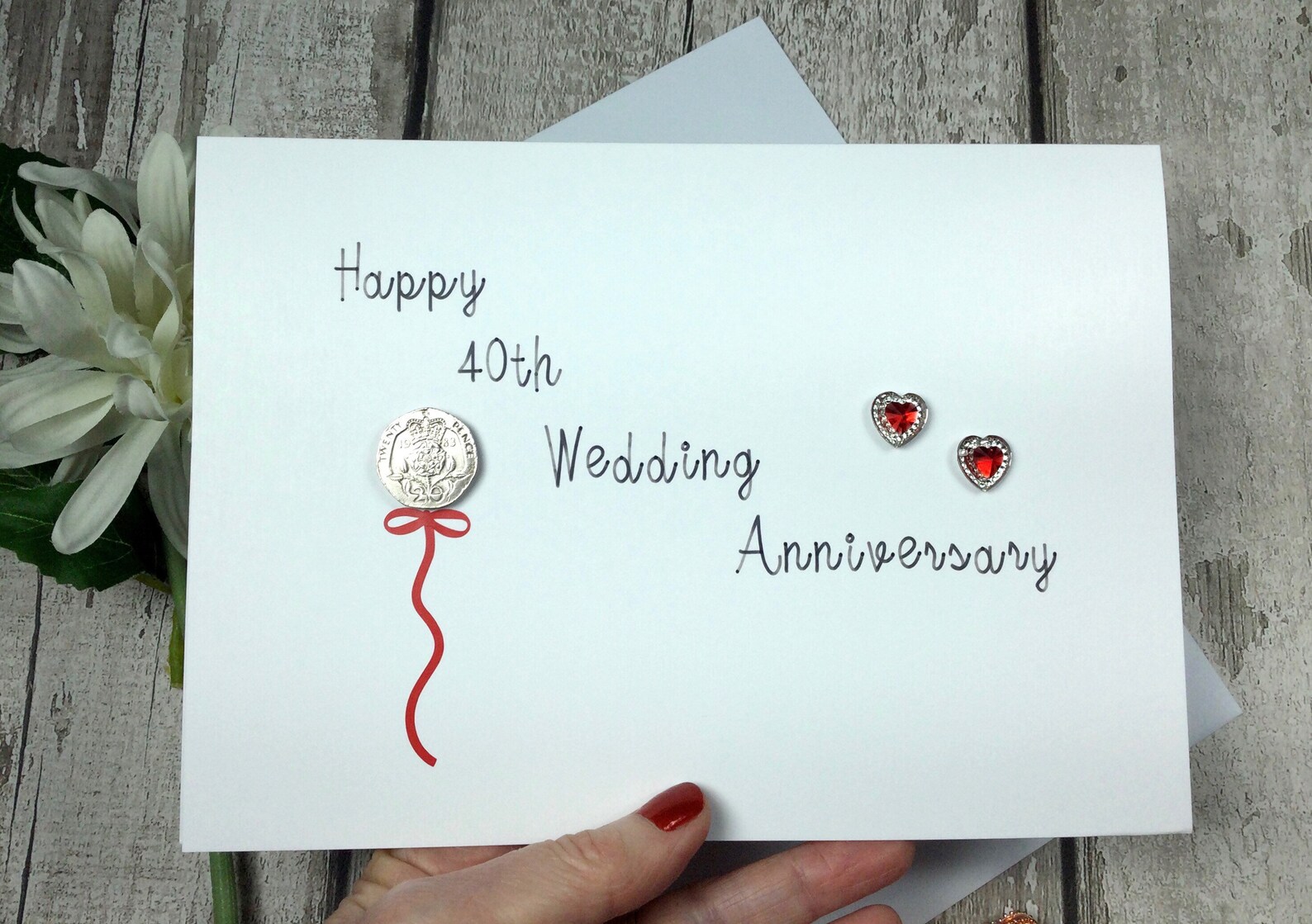 40th Anniversary Card - Etsy