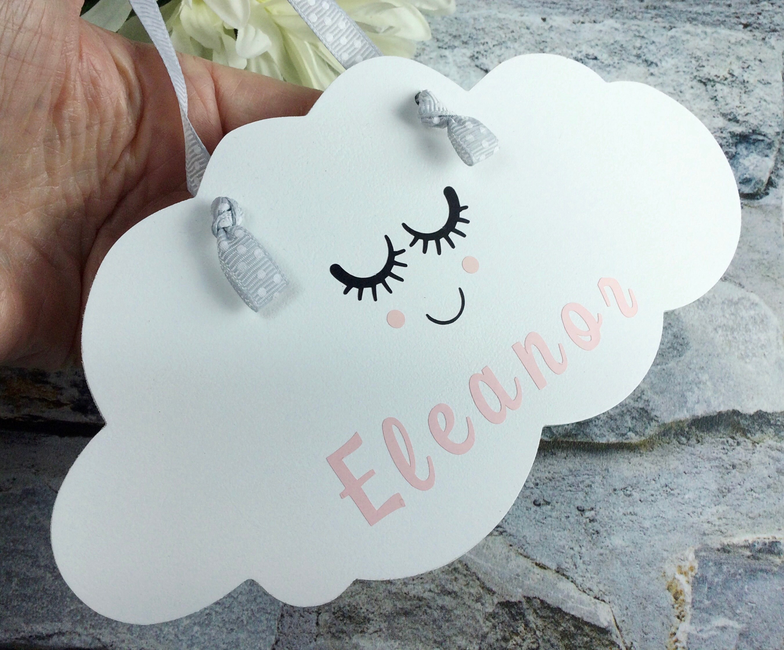 Personalised Cloud Sign for Baby Girl - Etsy UK