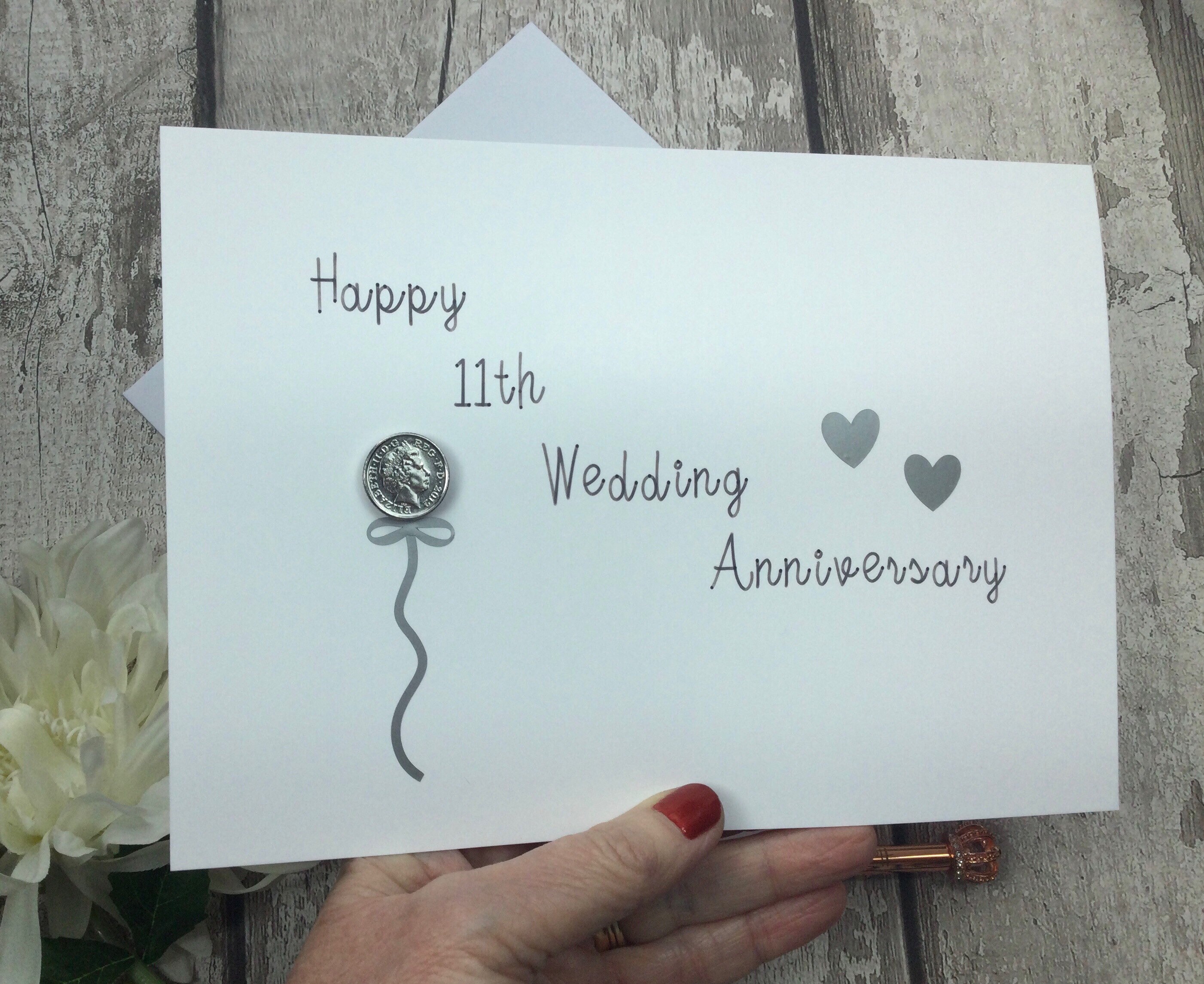 11th Anniversary Card - Etsy UK