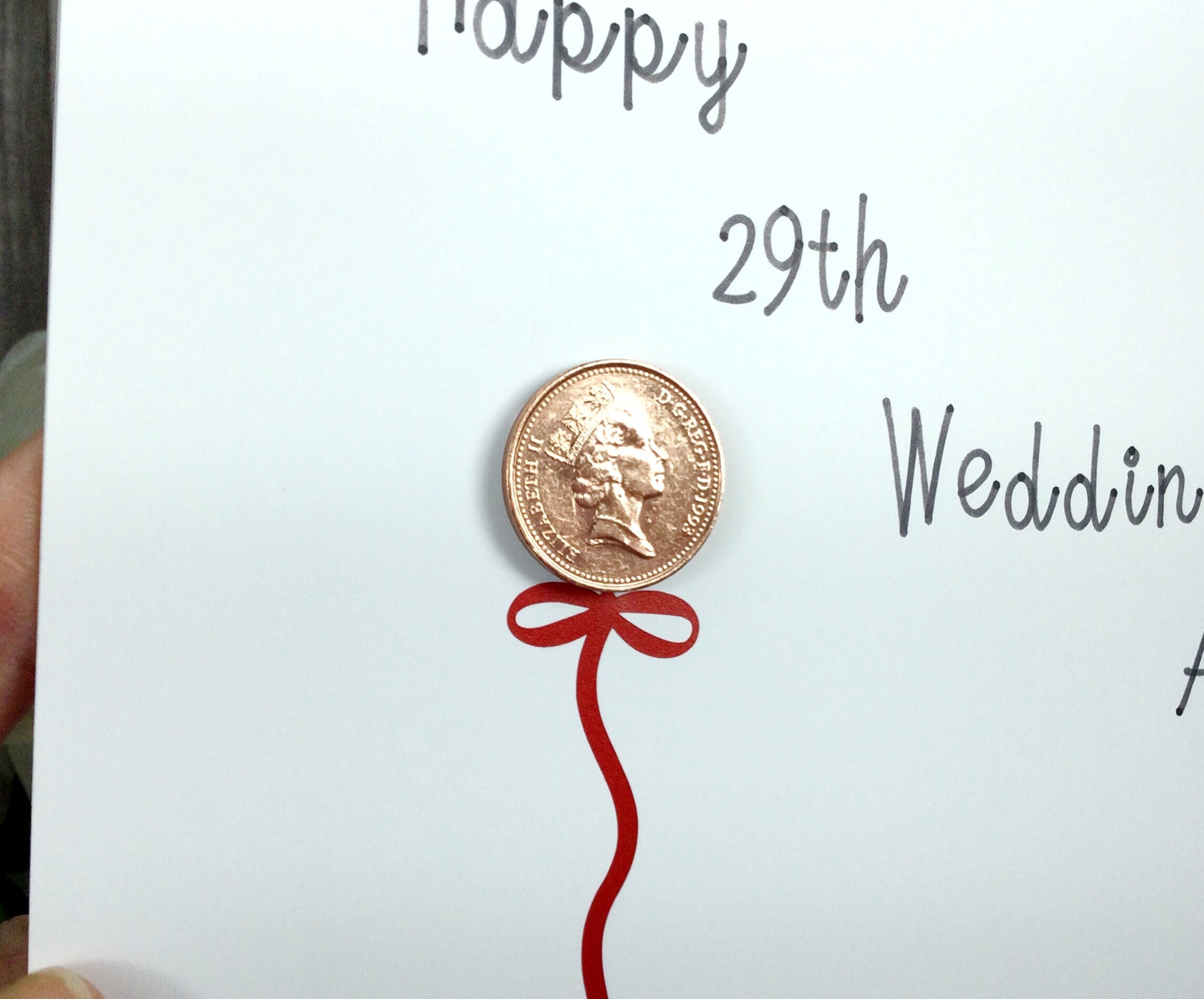 29th Anniversary Card - Etsy