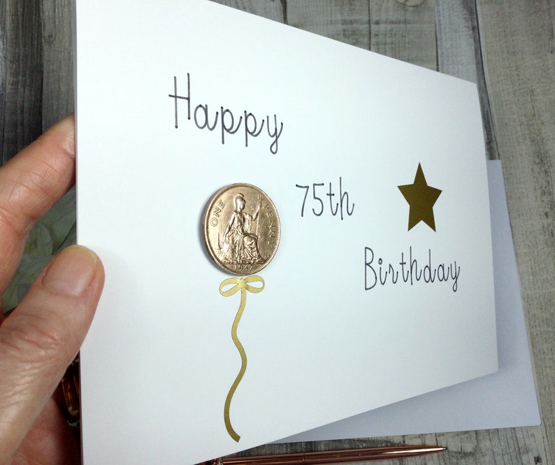 75th Birthday Card - Etsy