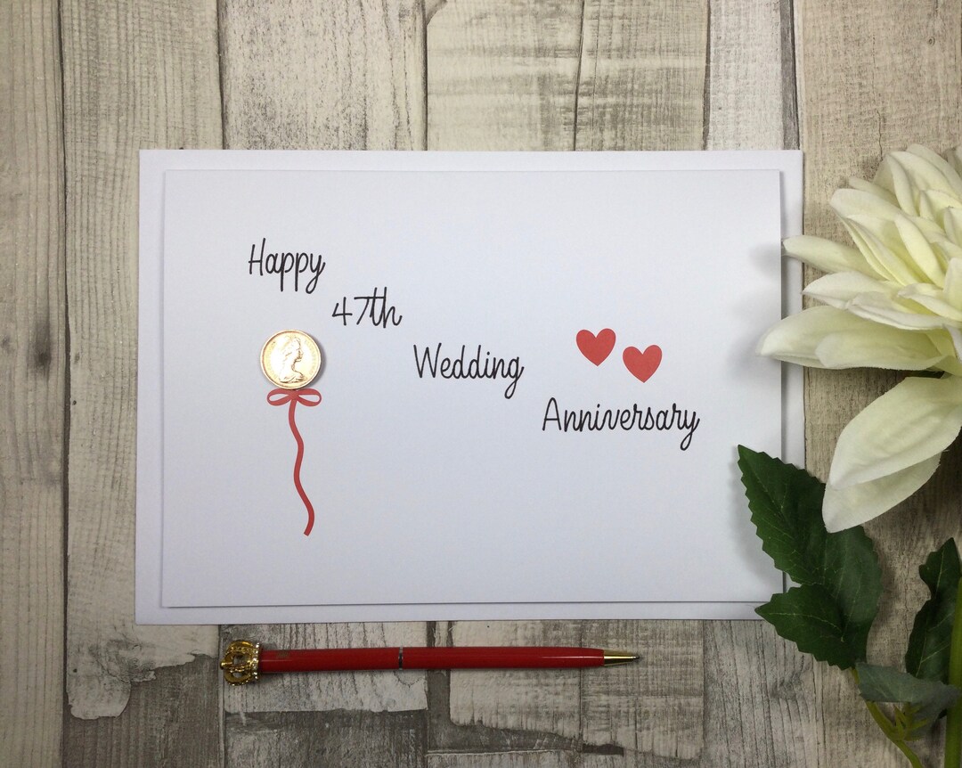 47th Anniversary Card - Etsy