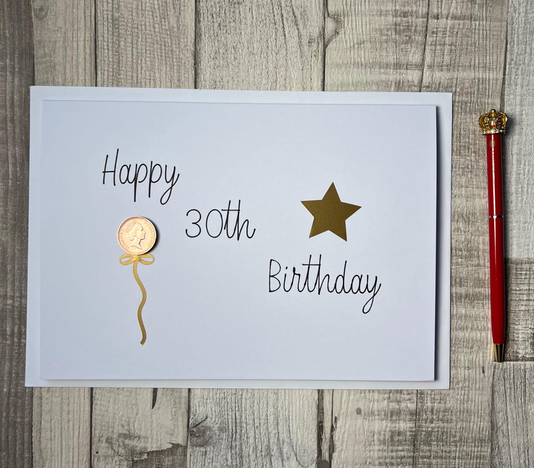 30th Birthday Card - Etsy