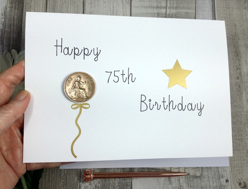 75th Birthday Card - Etsy