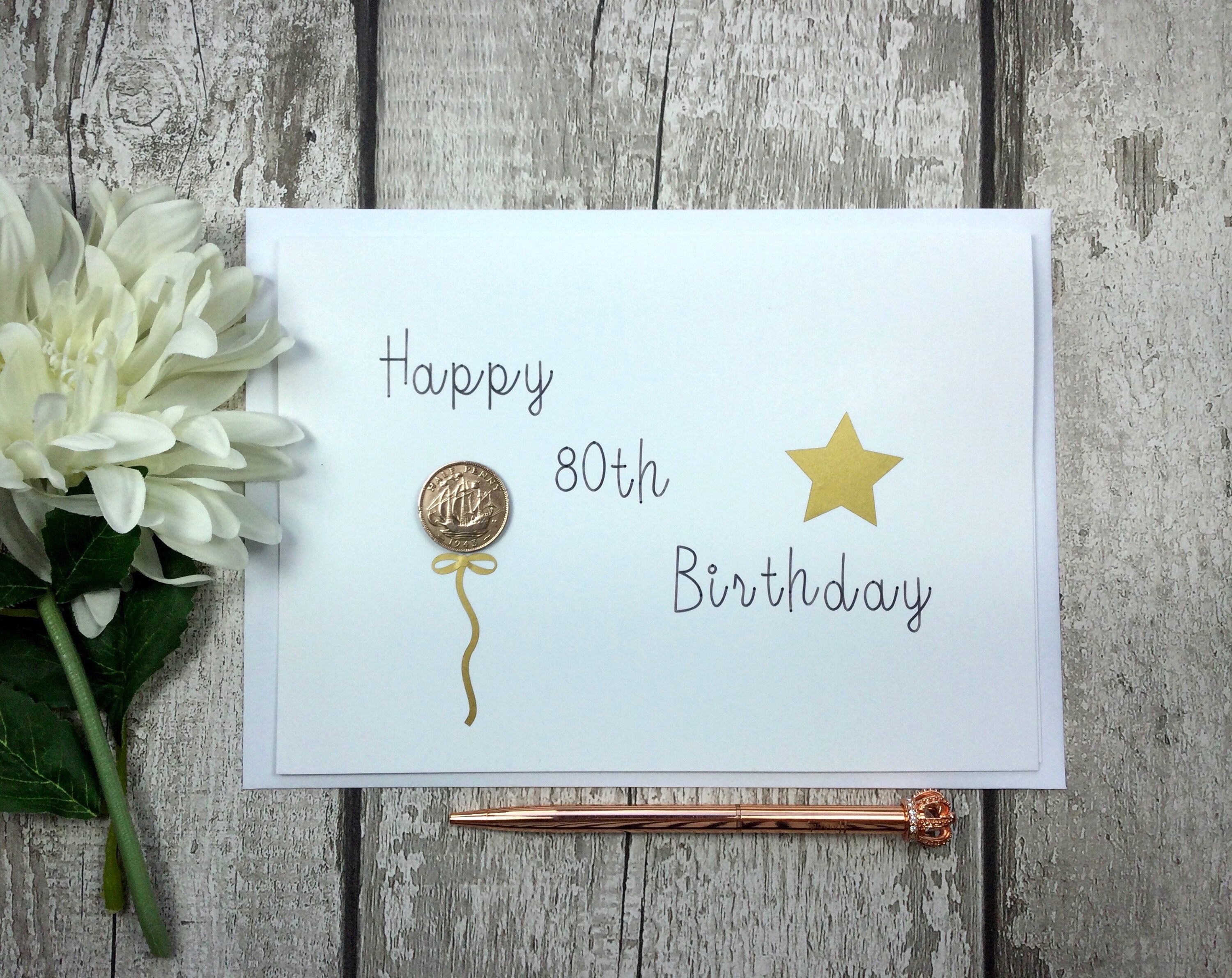 80th Birthday Card - Etsy
