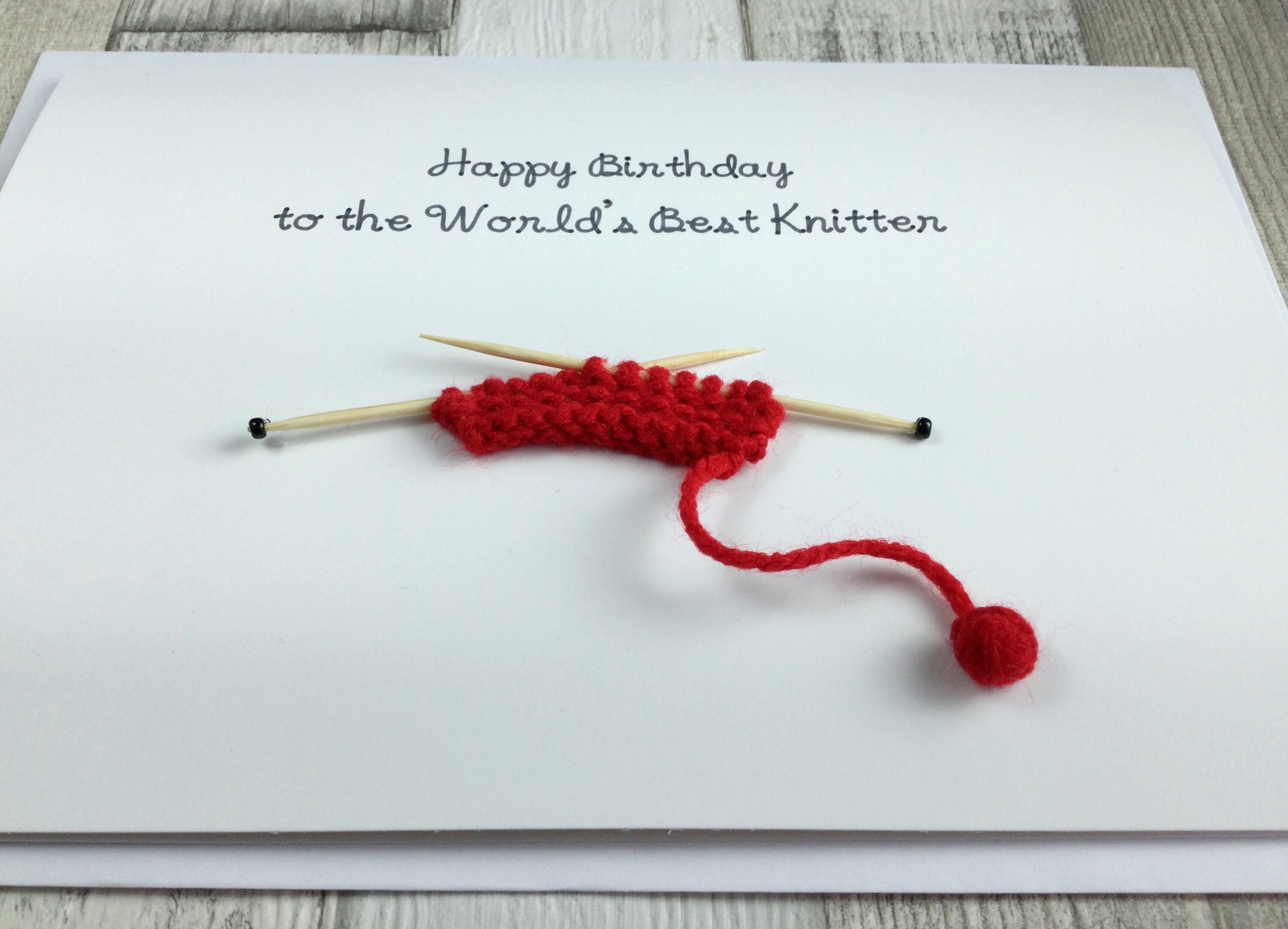 Knitted Birthday Card - Etsy