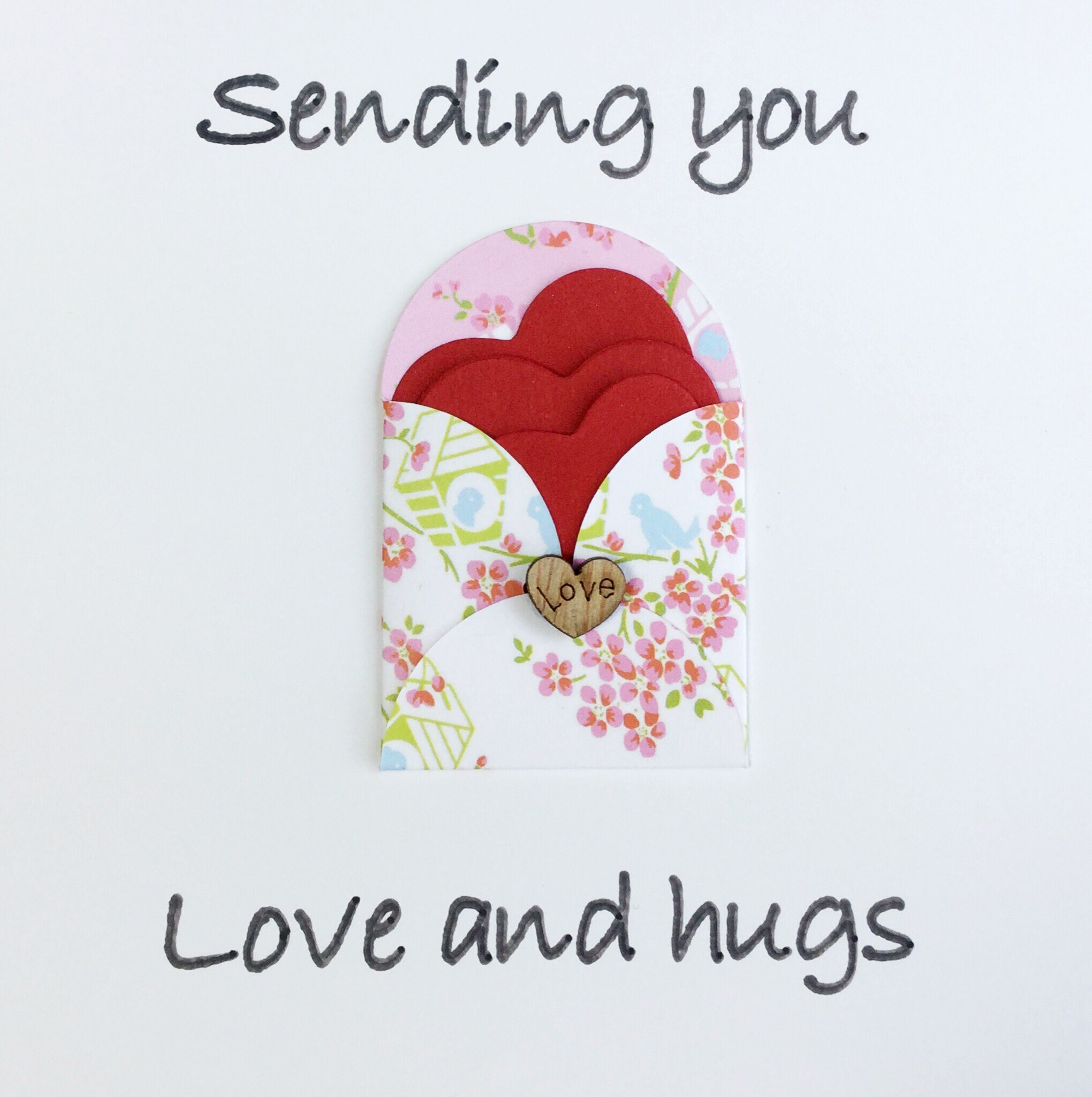 Sending A Hug Card Thinking Of You Card Etsy