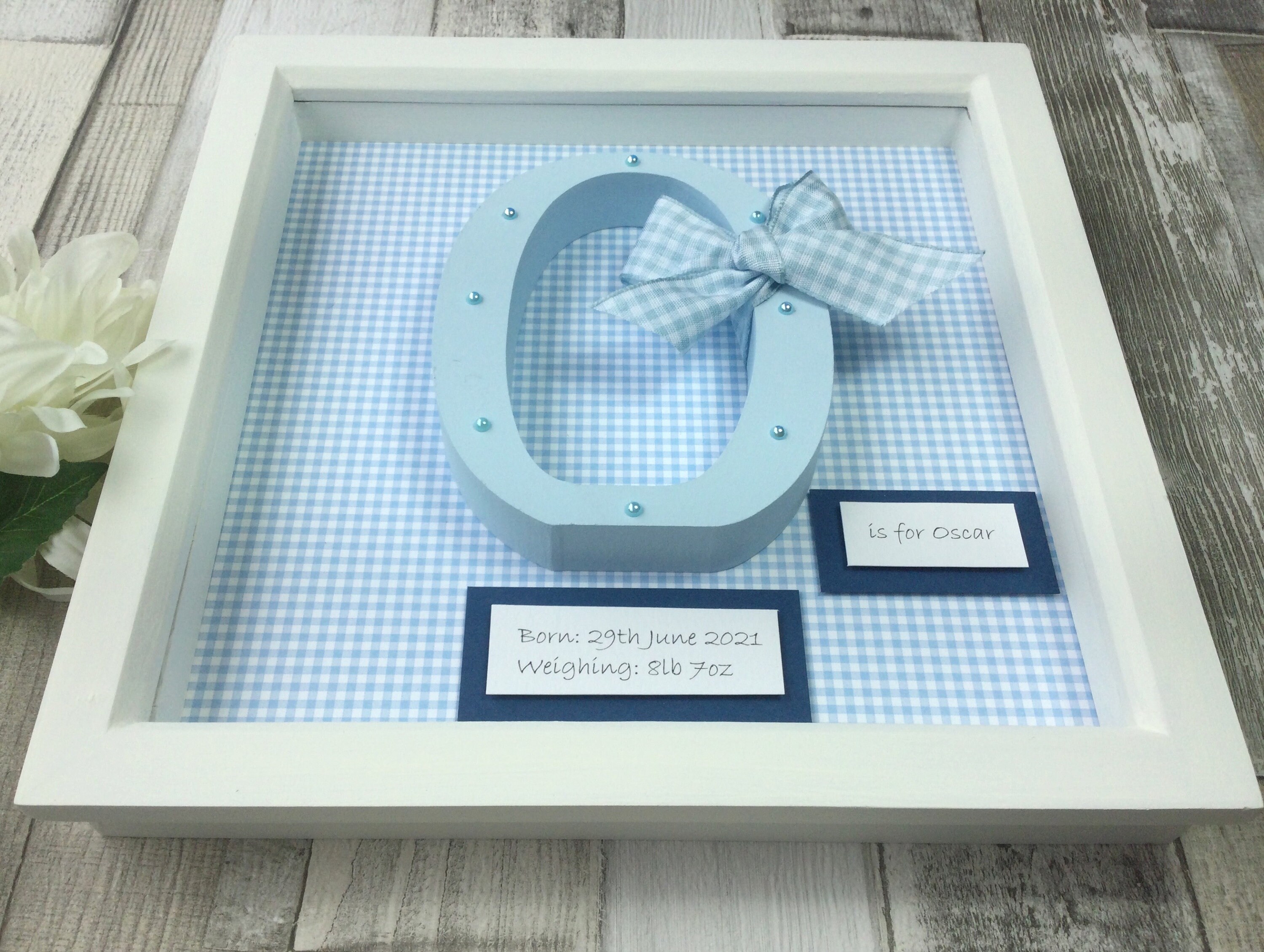 Personalised Baby Boy Frame - Etsy UK