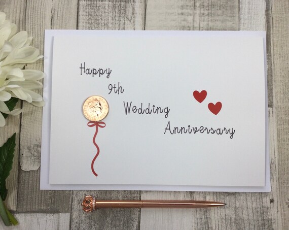 9th Anniversary Card - Etsy