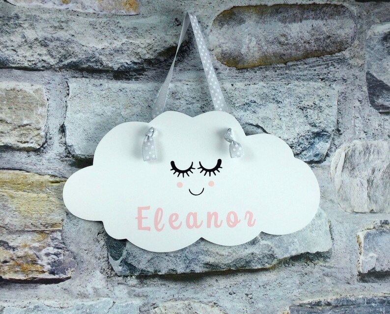 Personalised Cloud Sign for Baby Girl - Etsy UK