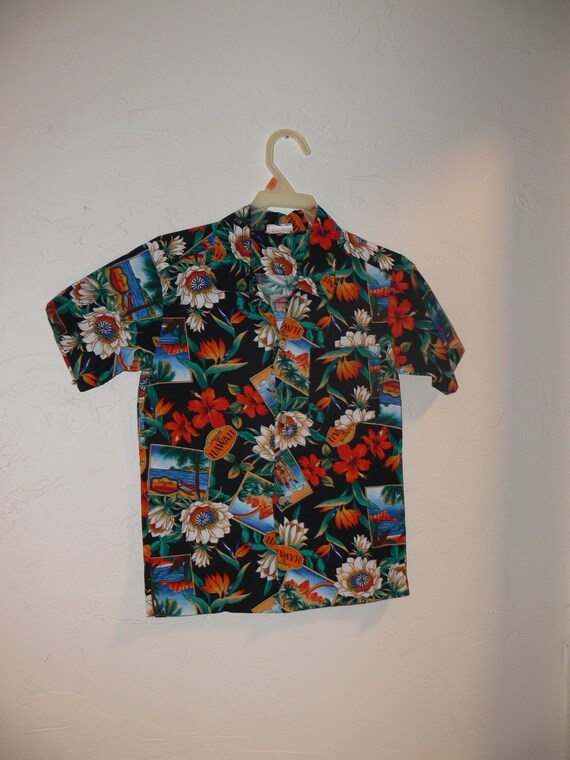 Vintage Hawaiian Shirt Nui Nalu Childs Size 6 - Gem