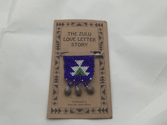 Vintage South African Zulu Love Letter Story Glass Be… - Gem