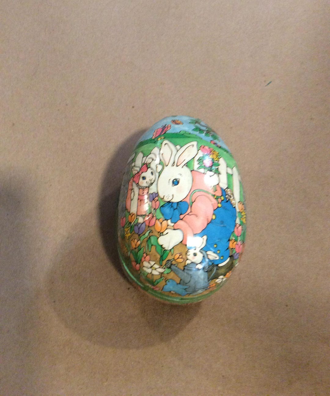 Easter Egg Paper Mache - W Germany Rabbit Carrot Garden Midwest Cannons - Etsy