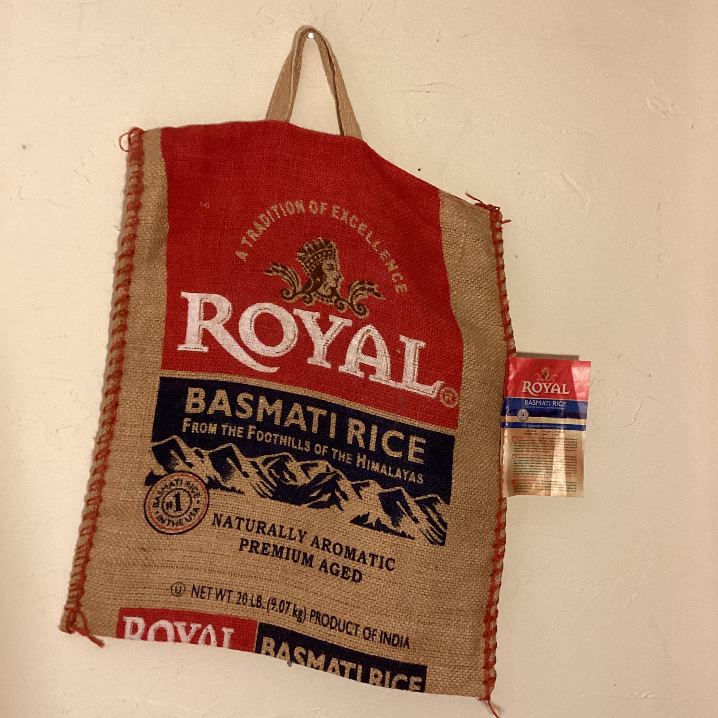 Royal Basmati Rice Burlap Tote Bag Sack Zipper - Etsy