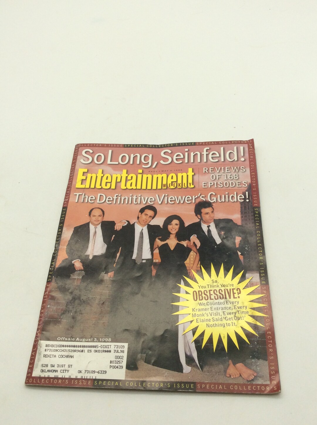 Seinfeld Farewell Entertainment Weekly #430, May 1998 Special Collector ...