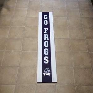 College Spirit Porch Signs 48" X 9" - TCU - Go Frogs - Etsy