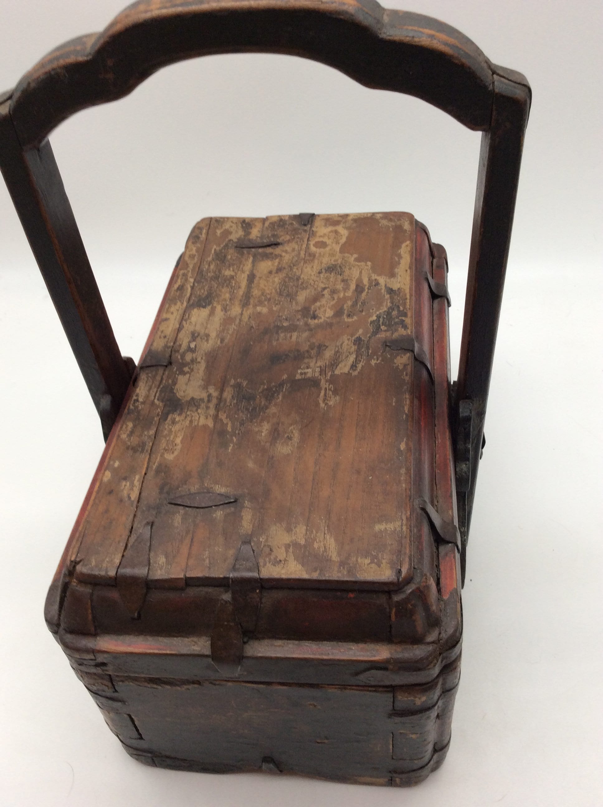 Antique Chinese Wood Food Box With Lid and Handle - Etsy