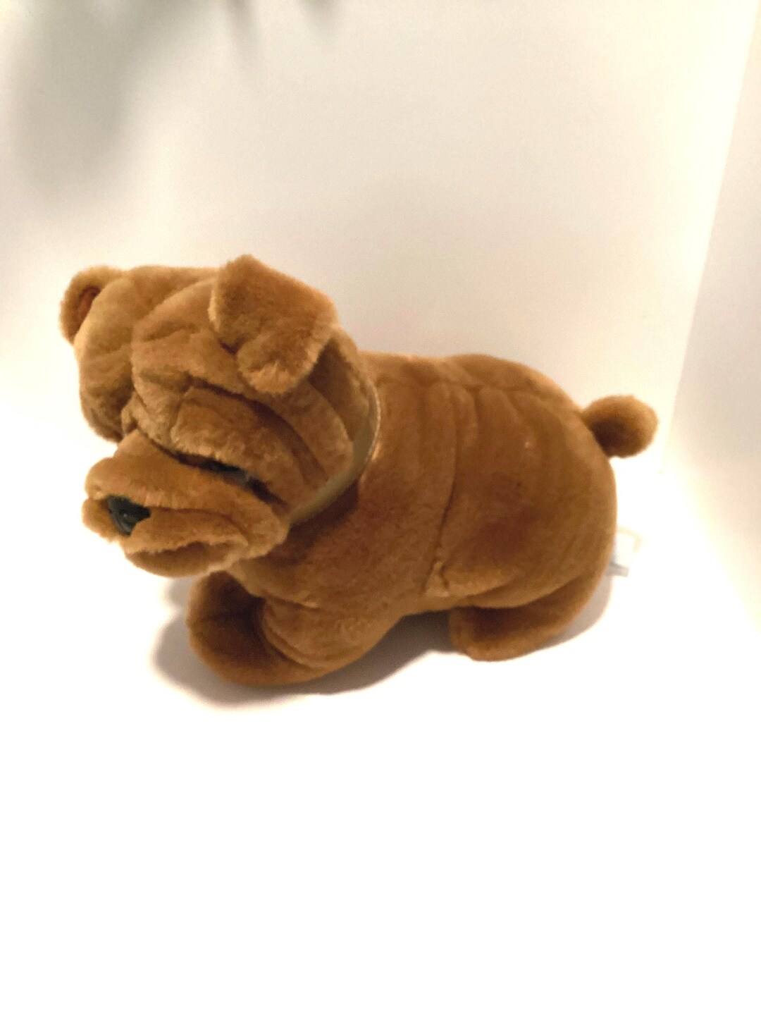 Vintage Shar Pei Dog 12 Plush Realistic Brown Sharpei Dog W/collar - Etsy